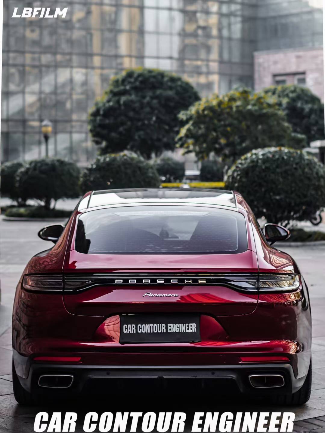 保时捷帕拉梅拉LB改色膜液态金属龙血红，像液体一样的红色_搜狐汽车_搜狐网