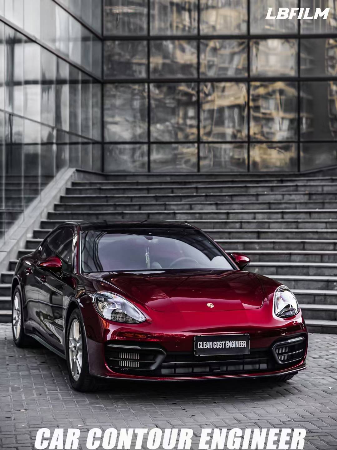 保时捷帕拉梅拉LB改色膜液态金属龙血红，像液体一样的红色_搜狐汽车_搜狐网