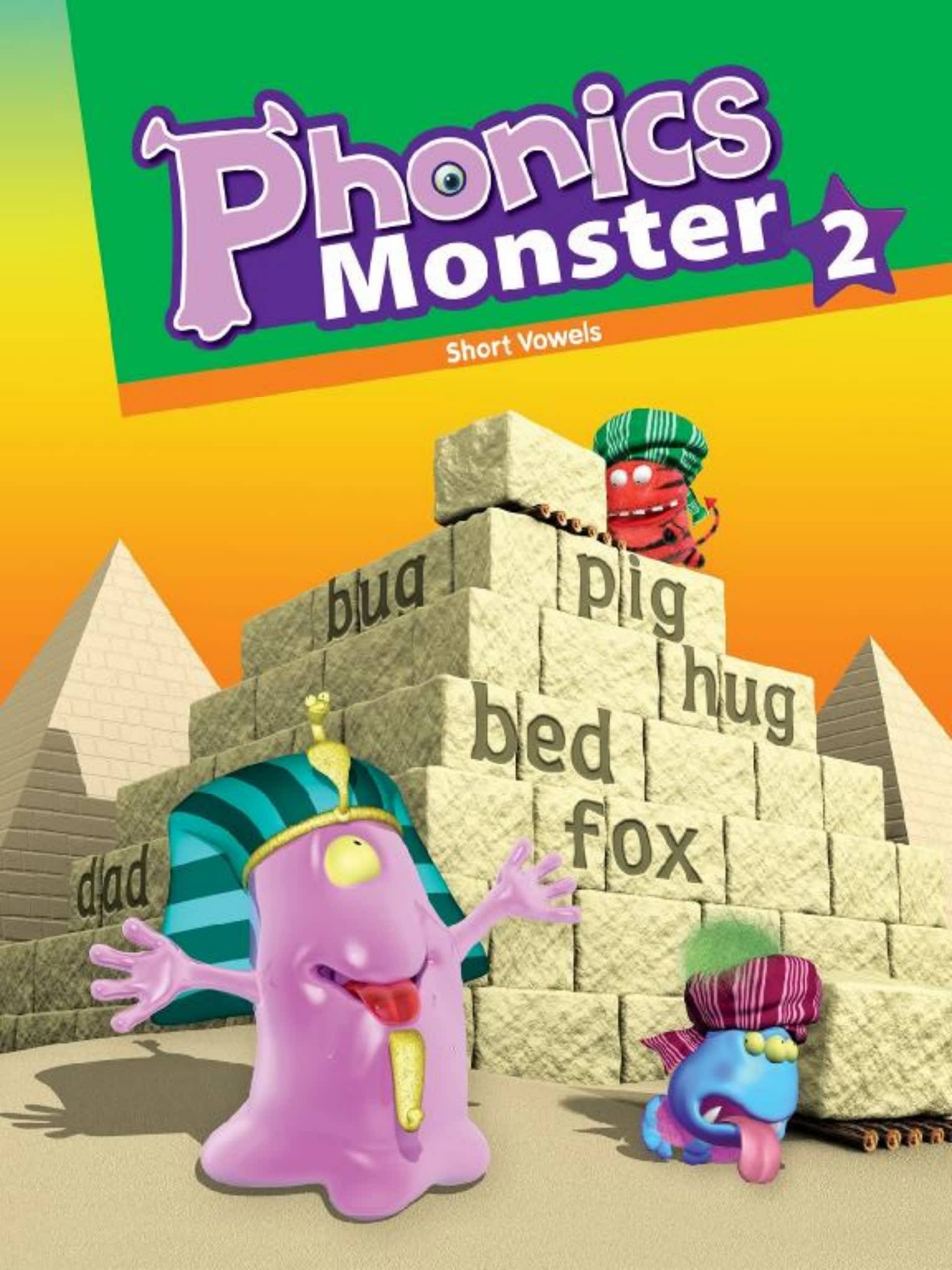 小怪兽自然拼读教材Phonics Monster 电子版PDF 下载_Vowels_单词_字母