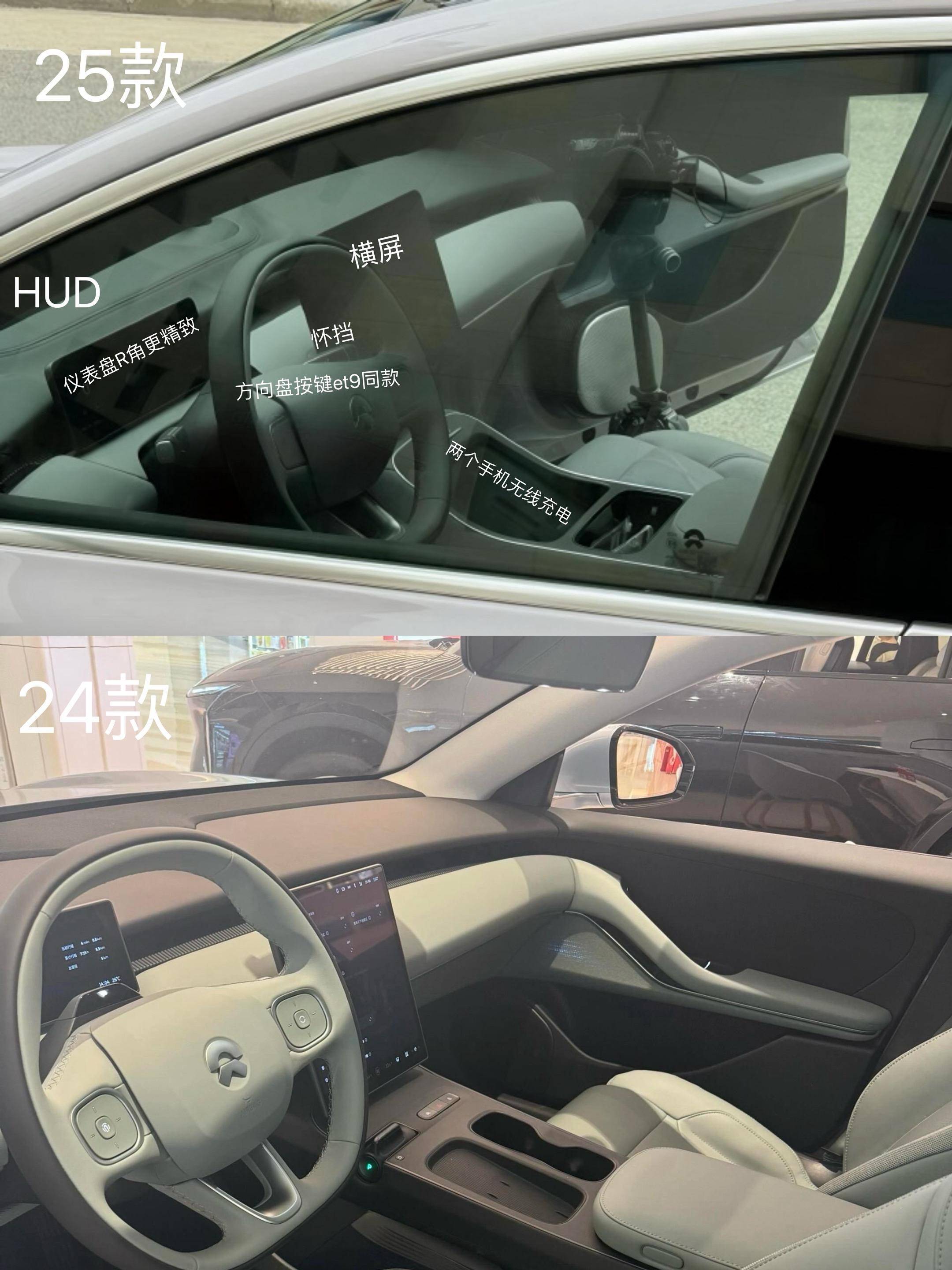 新款蔚来ET5/ET5T实车现身，换横屏+HUD，配怀挡+ADB大灯_搜狐汽车_搜狐网