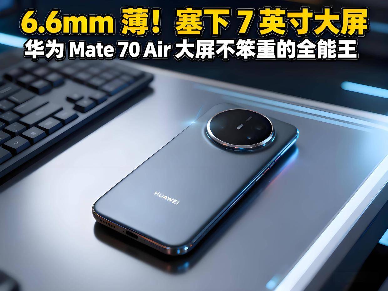 华为 Mate70 Air 深度体验：6.6mm 超薄机身 + 7 英寸大屏，续航信号影像无短板的全能旗舰