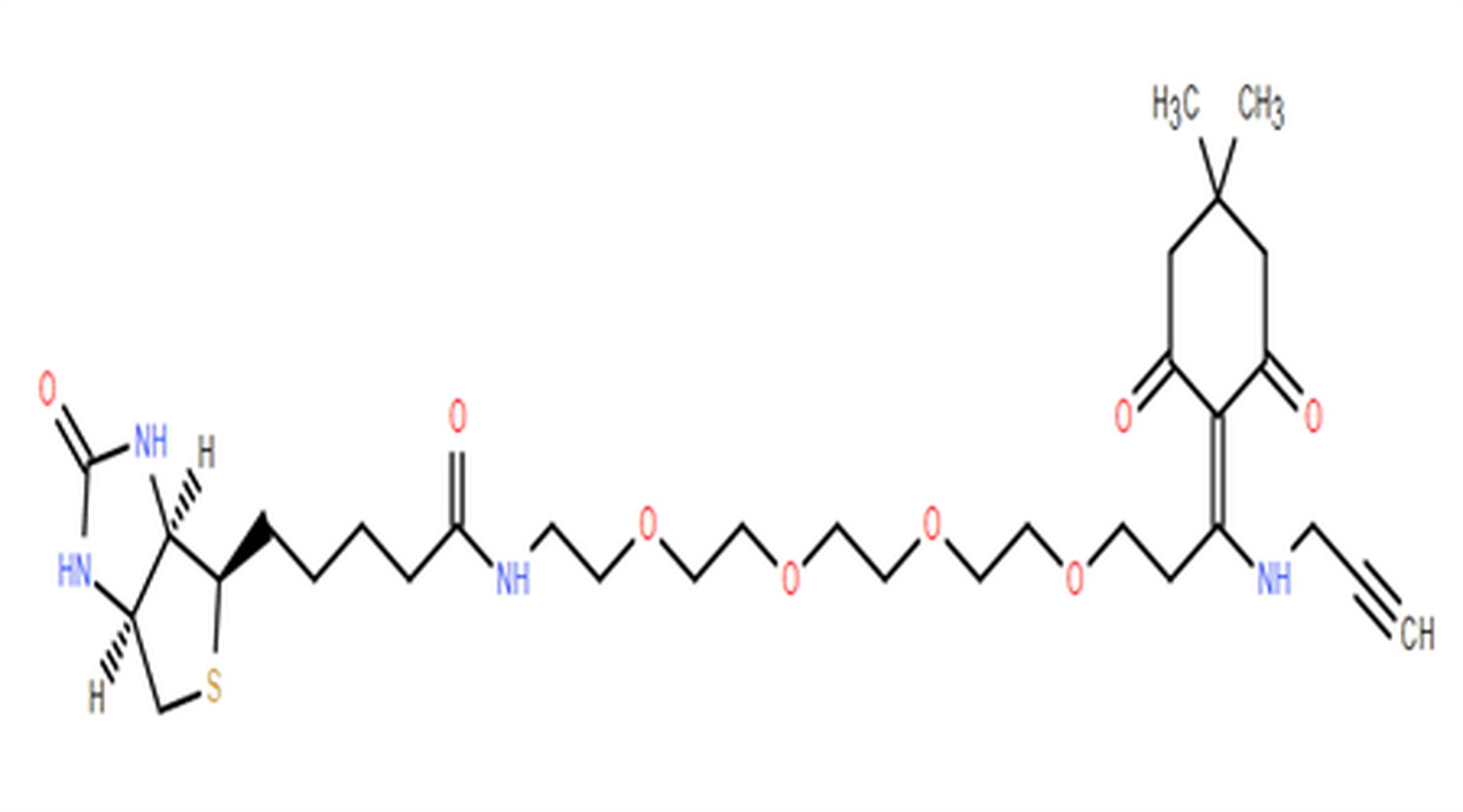 Dde-生物素-四聚乙二醇-炔基，Dde-生物素-PEG4-炔烃