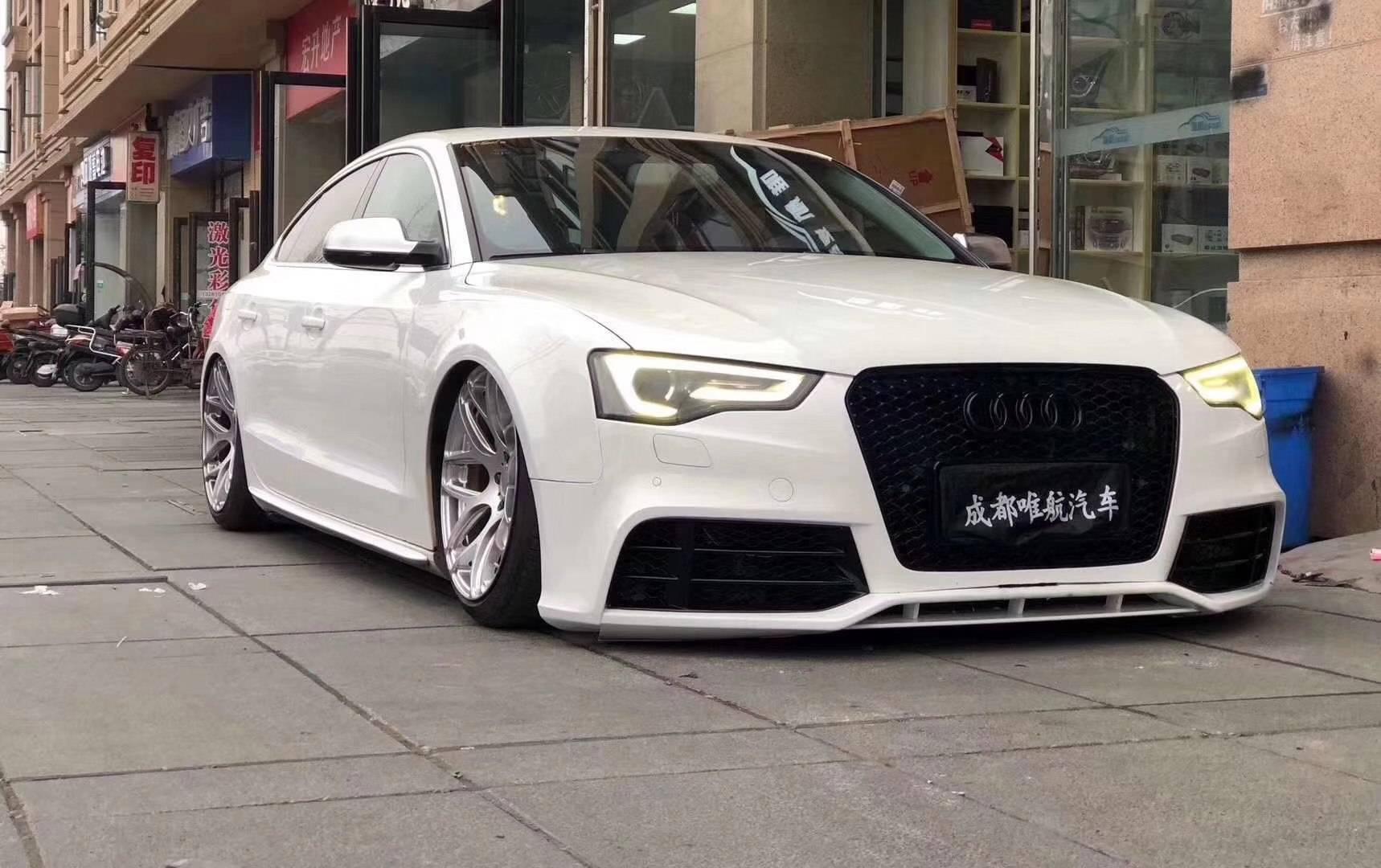 跟随白色奥迪 A5，踏上 AIRBFT 气动避震的潮流改装之旅_搜狐汽车_搜狐网