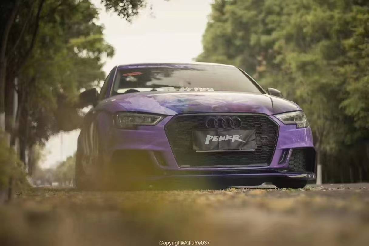 紫色魅惑：奥迪A3改装AIRBFT空气减震，低趴风格的时尚宣言_搜狐汽车_搜狐网