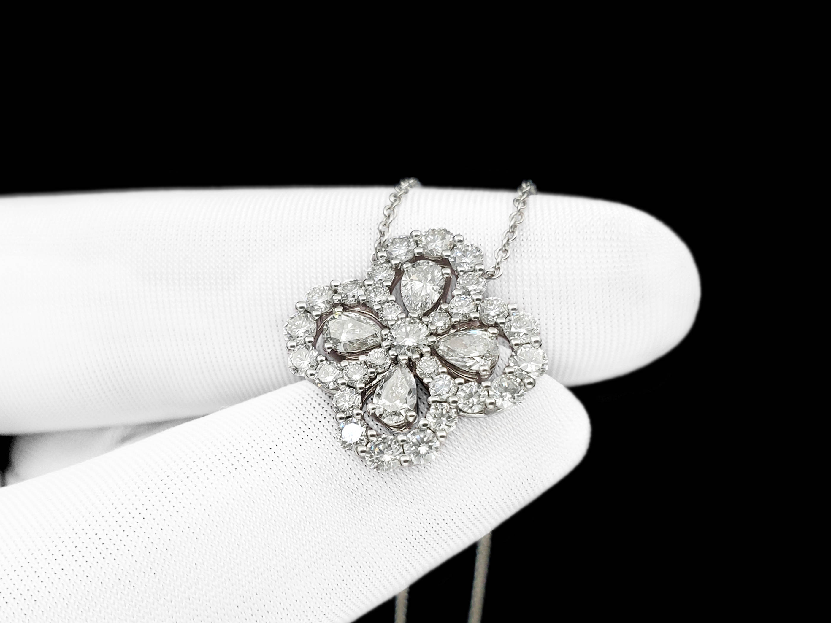 海瑞温斯顿Loop项链丨满钻心环 耀目水滴 一眼万年_钻石_系列_铂金