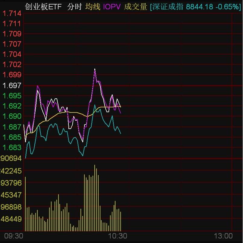 资金早盘大幅买入创业板ETF、沪深300ETF_涨超_成交额_肖芮冬