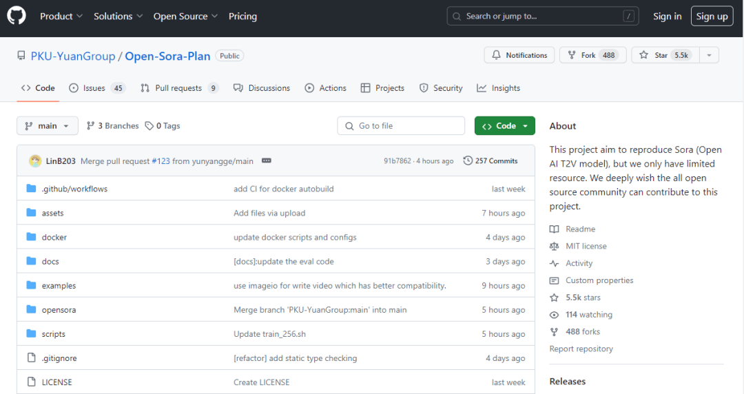 Open-Sora计划已开源_GitHub_智能_框架