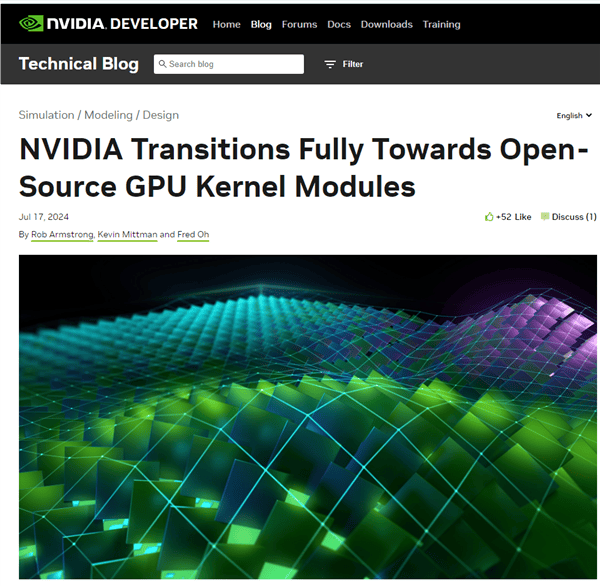 NVIDIA重磅官宣！全面开源GPU内核驱动：闭源显卡驱动将被弃用_Linux_架构_支持