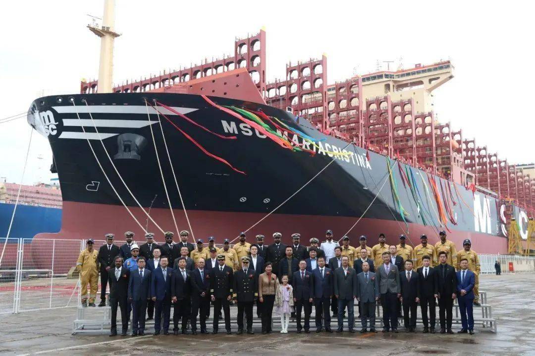 大船造！配备全球最大B型LNG燃料舱16000TEU集装箱船MSC“玛利亚克里斯蒂娜”轮交付_造船_大连_试航