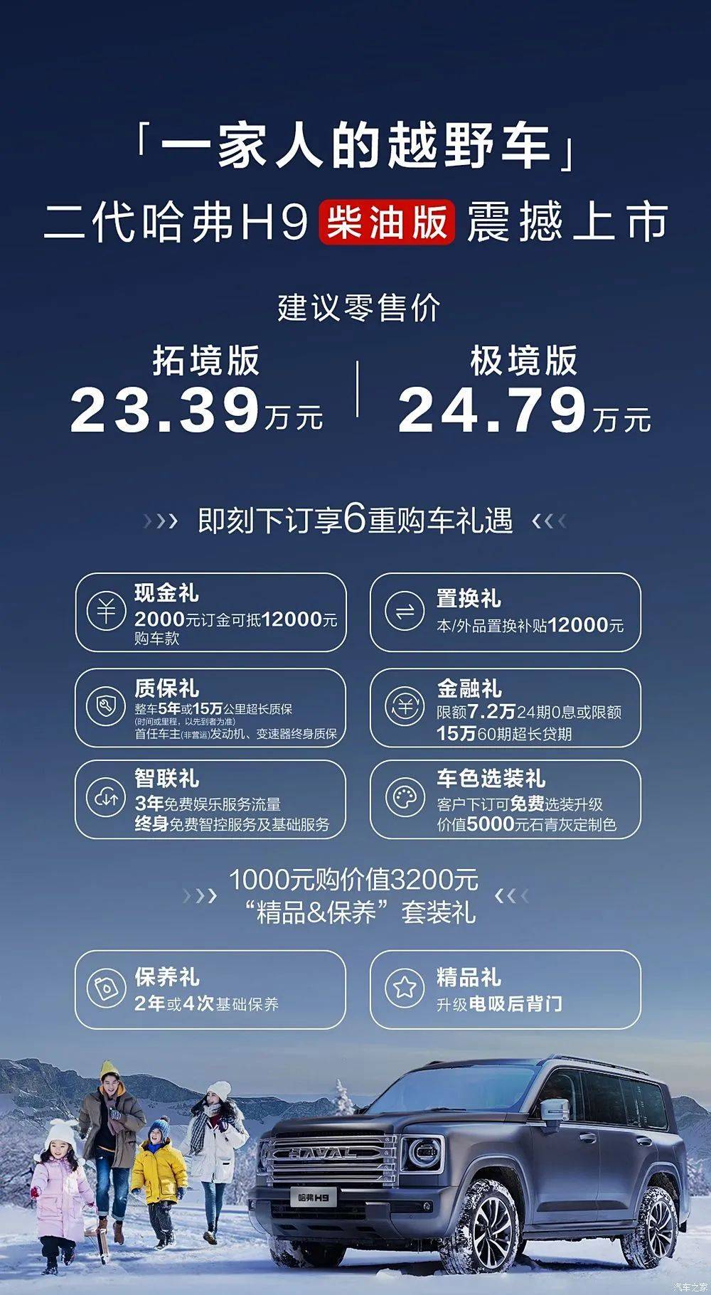 哈弗H9柴油版上市！2.4T+9AT+四驱，480N·m，车长超5米，7座！家用越野天花板？！_搜狐汽车_搜狐网