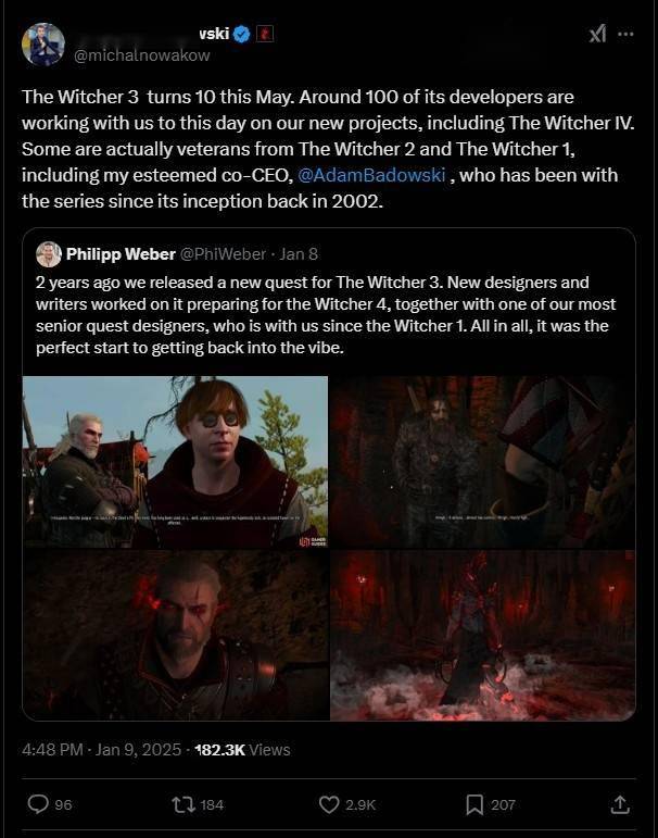 CDPR证实：百名系列元老参与《巫师4》的开发工作-新科技-资讯-头部财经