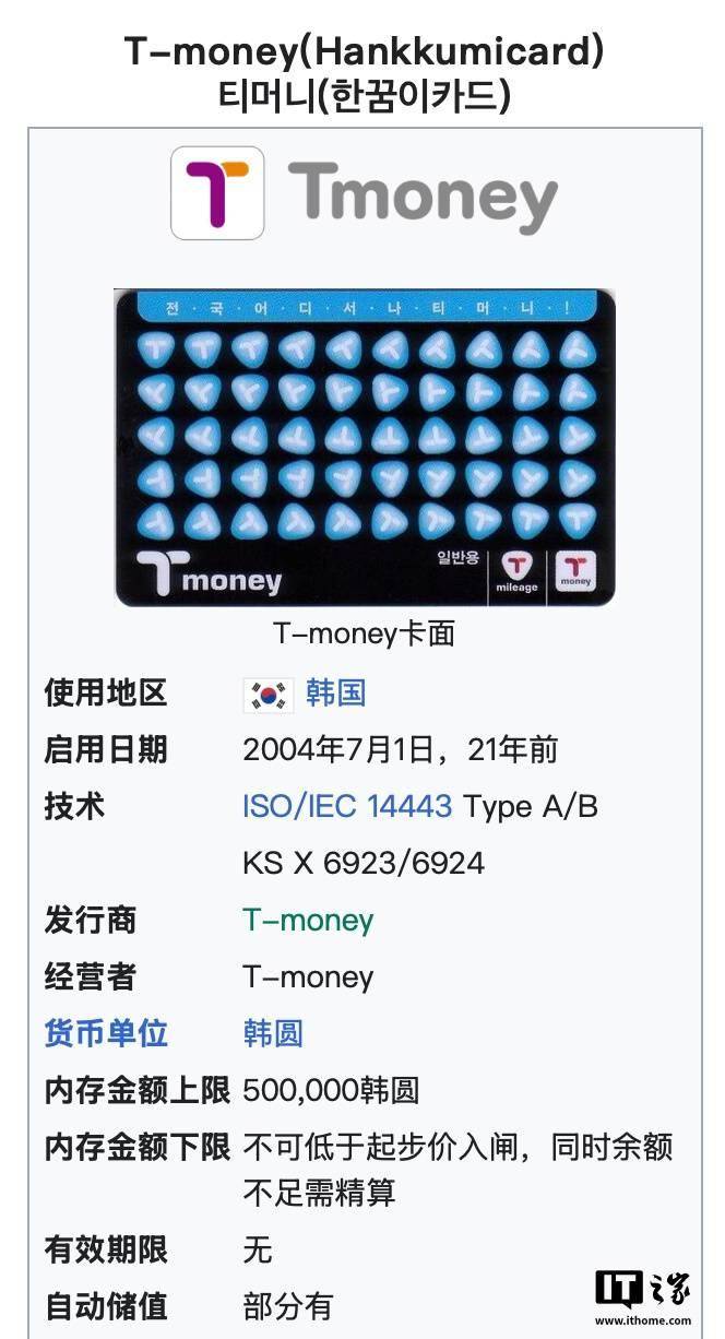 苹果钱包 Apple Pay 首度支持韩国公交卡 T-money 乘车 - 数码前沿 数码之家